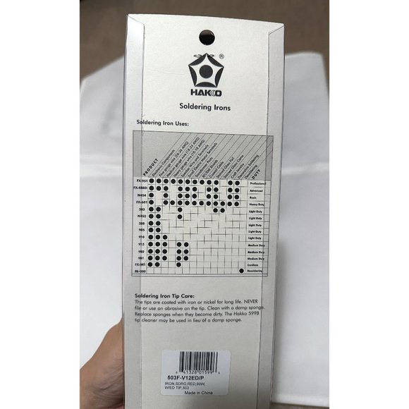 Hakko | Office | New Hakko 53f V2edp Red Soldering Iron 60w With Ed Tip ...